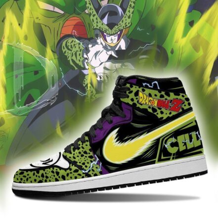 Cell Yeezy Shoes Silhouette Dragon Ball Z Anime Shoes Fan MN04 ...