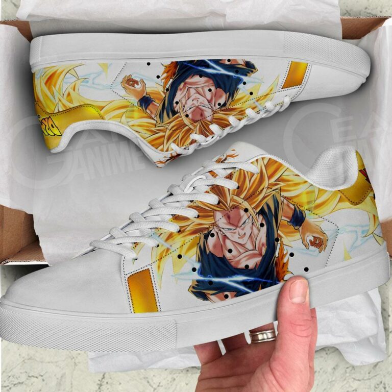 Goku Super Saiyan 3 Skate Shoes Dragon Ball Anime Custom Shoes PN09 ...