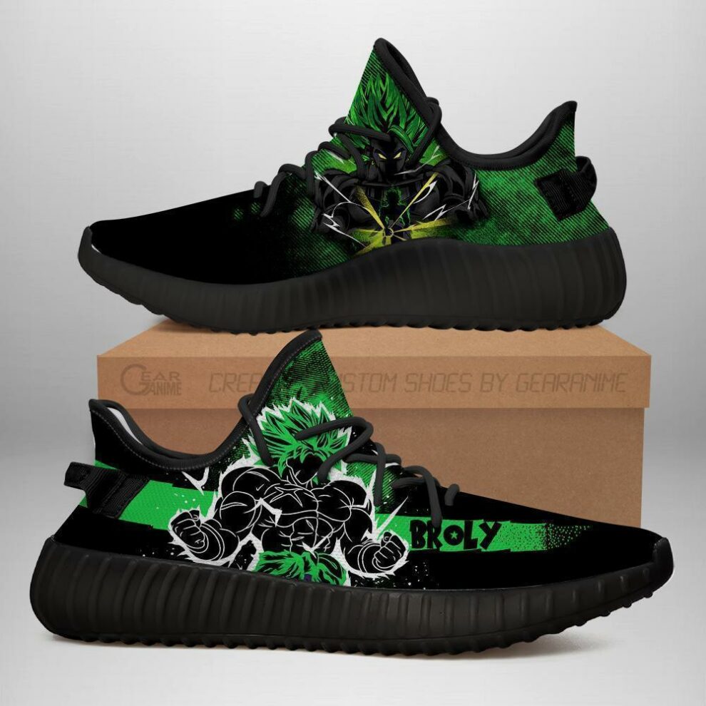 Super Broly Yeezy Shoes Silhouette Dragon Ball Z Anime Shoes Fan MN04 ...