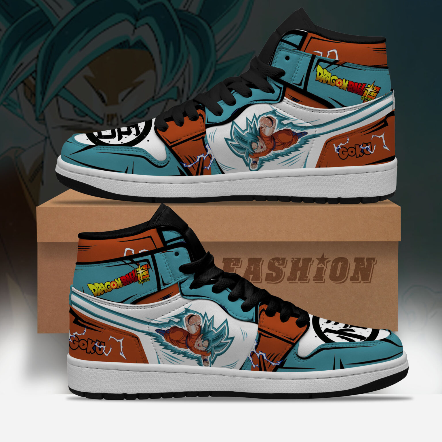 Goku SSJ Blue Custom Shoes - Saiyanstore.com