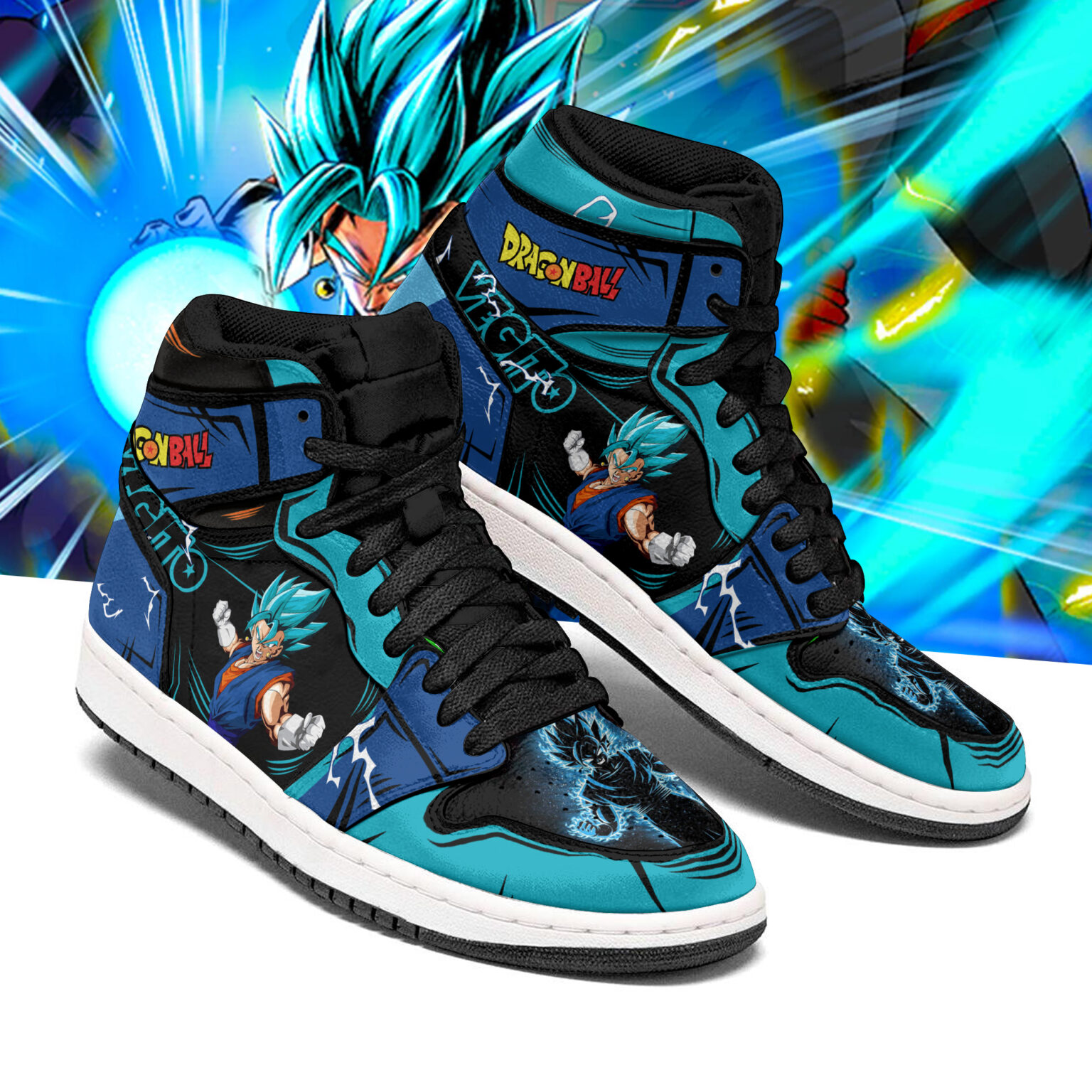 Vegito Blue Custom Shoes SJ07 - Saiyanstore.com