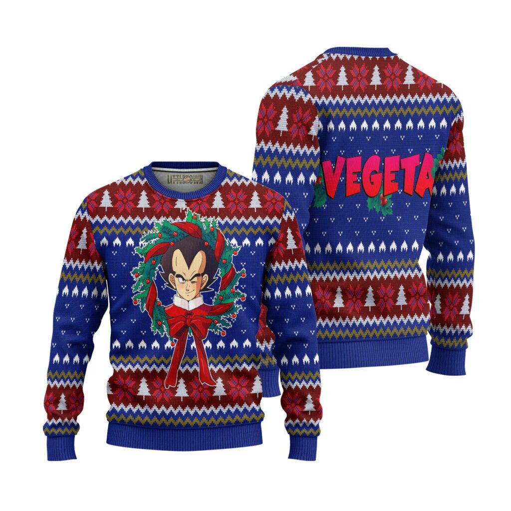 Vegeta Dragon Ball Z Anime Ugly Christmas Sweater Xmas Gift ...