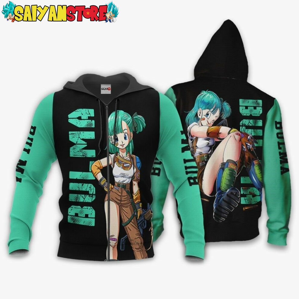 DBZ Bulma Hoodie Custom Dragon Ball Anime Shirts - Saiyanstore.com